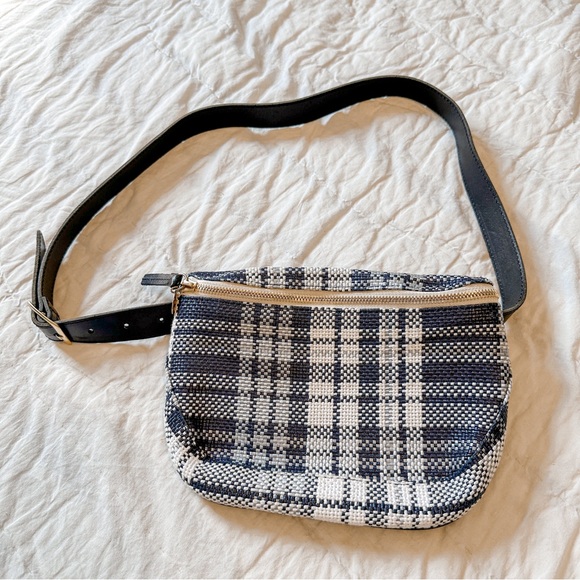 Clare V | Bags | Clare V Woven Fanny Belt Bag Plaid Raffia | Poshmark